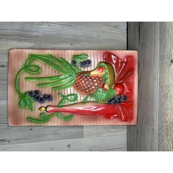 Accents | Vintage Decorative Fruit And Candle Wall Art Plaque | Poshmark